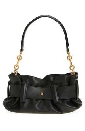 Balmain Anthem Mini Leather Shoulder Bag - Black