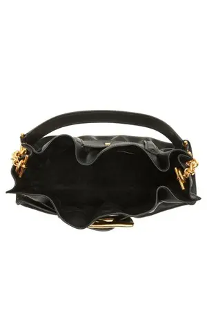 Balmain Anthem Mini Leather Shoulder Bag - Black