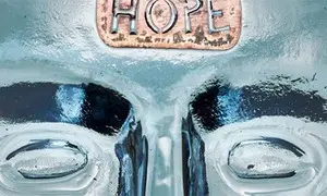 KOSTA BODA Companion Hope Glass Mask Sculpture