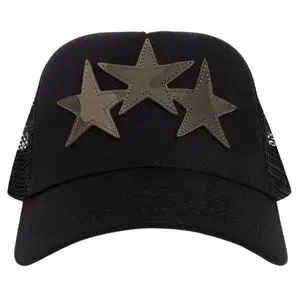 Amiri Camo Star Trucker Hat - Black