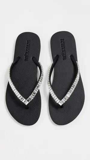 Mystique Crystal Embellished Flip Flops