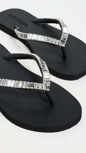 Mystique Crystal Embellished Flip Flops