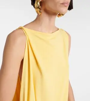 Jacquemus Peplo Jersey Maxi Dress - Yellow