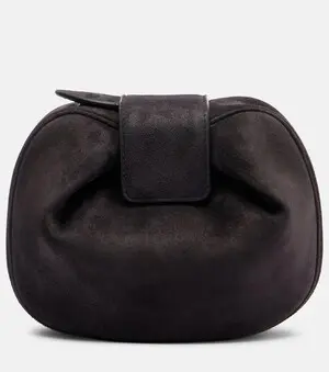 Gabriela Hearst Demi Suede Clutch - Grey