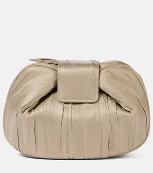 Gabriela Hearst Demi Leather Clutch - Beige