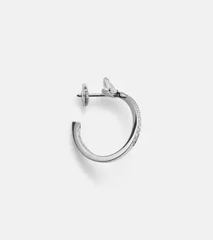 REPOSSI Serti Sur Vide Single Hoop Earring - Silver