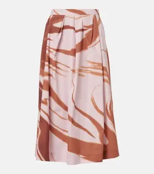 Brown Print Skirts