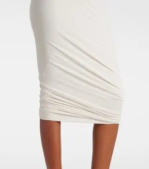Rick Owens Lilies Luna Gathered Midi Dress