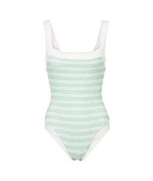 Marysia Bianco Striped One Piece Swimsuit - Green