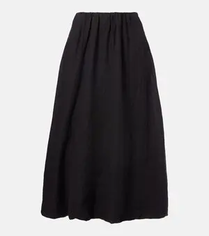 Velvet By Graham & Spencer Rachelle Linen Midi Skirt