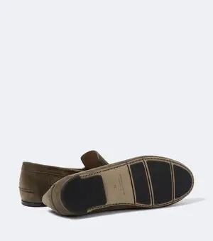 Manolo Blahnik Alder Suede Loafers - Green