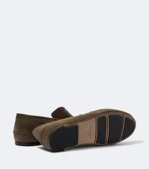 Manolo Blahnik Alder Suede Loafers - Green