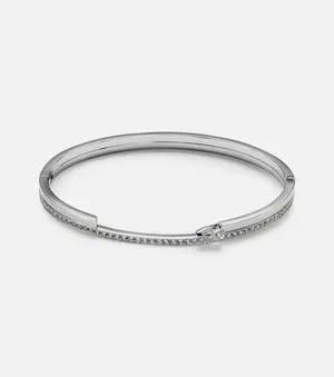 REPOSSI Serti Sur Vide 18kt White Gold Diamond Bangle - Silver