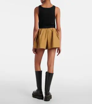 Sacai Cotton-blend Shorts - Beige