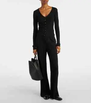 Velvet By Graham & Spencer Alemi Pointelle Straight Pants