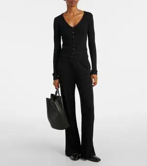 Velvet By Graham & Spencer Alemi Pointelle Straight Pants