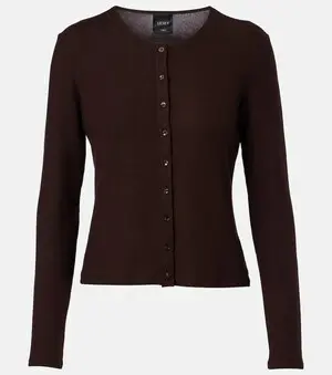 LESET Lauren Cropped Cardigan - Brown