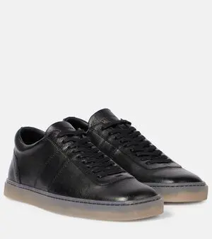 LEMAIRE Linoleum Leather Low-top Sneakers - Black