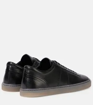 LEMAIRE Linoleum Leather Low-top Sneakers - Black