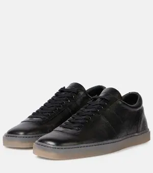 LEMAIRE Linoleum Leather Low-top Sneakers - Black
