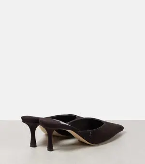 JIMMY CHOO Vivi 65 Suede Mules - Brown