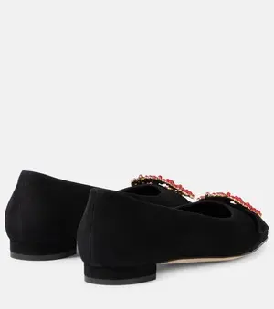 Manolo Blahnik Gifla Embellished Ballet Flats