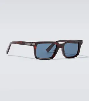 Zegna Rectangular Sunglasses - Brown