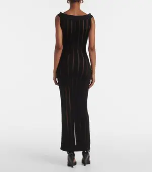NENSI DOJAKA Ribbed-knit Maxi Dress