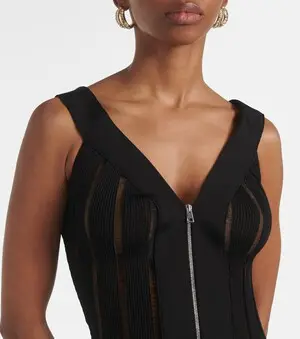 NENSI DOJAKA Ribbed-knit Maxi Dress