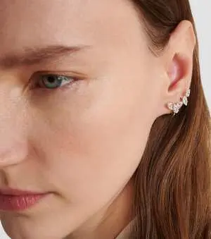 REPOSSI 18kt White Gold Diamond Ear Climber - Silver