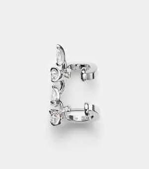 REPOSSI 18kt White Gold Diamond Ear Climber - Silver