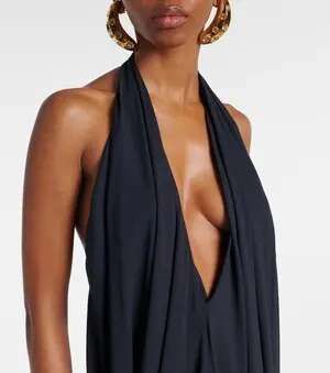 Jacquemus Norma Draped Open-back Maxi Dress - Blue