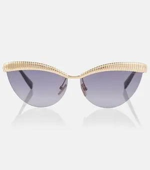 BVLGARI Tubogas Cat-eye Sunglasses - Gold