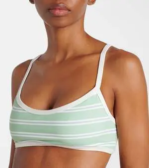 Marysia Ligne Striped Bikini Top - Green