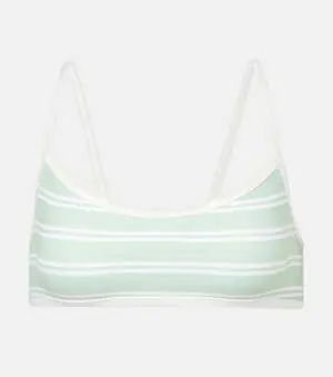 Marysia Marysia Ligne Striped Bikini Top Green