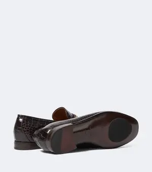 TOM FORD Gigi Croc-effect Leather Loafers