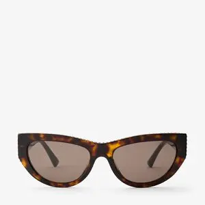 JIMMY CHOO Vale Cat Eye Sunglasses - Havana