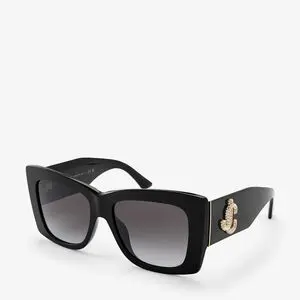 JIMMY CHOO Juliana Square Sunglasses - Black