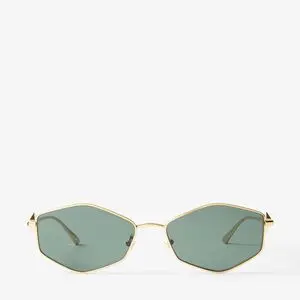 JIMMY CHOO Zoey Geometric Sunglasses - Gold