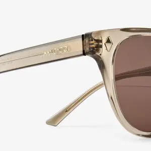 JIMMY CHOO Trace Pantos Sunglasses - Transparent Brown