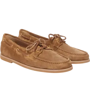 GIANVITO ROSSI Suede Boat Shoes - Brown