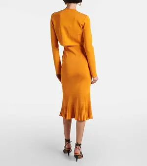 Galvan Atalanta Cropped Cardigan - Orange