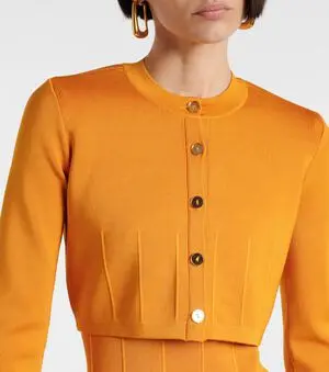 Galvan Atalanta Cropped Cardigan - Orange