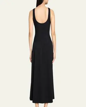 Theory Textured Drop-waist Midi Dress