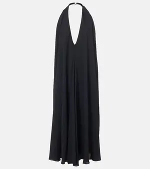 Jacquemus Norma Draped Open-back Maxi Dress - Blue