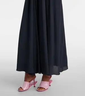 Jacquemus Norma Draped Open-back Maxi Dress - Blue