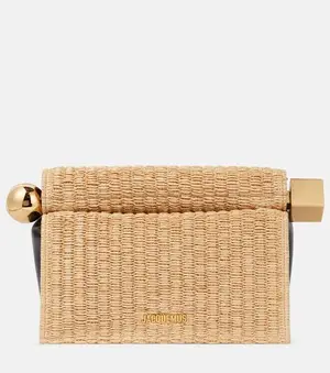 Jacquemus Rond Carre Woven Raffia-effect Clutch