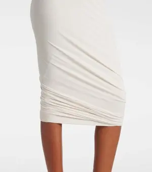 Rick Owens Lilies Luna Gathered Midi Dress