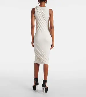Rick Owens Lilies Luna Gathered Midi Dress