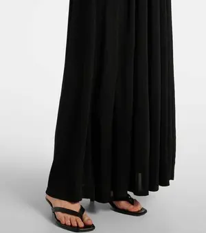 Staud Mariana Ruched Jersey Maxi Dress - Black